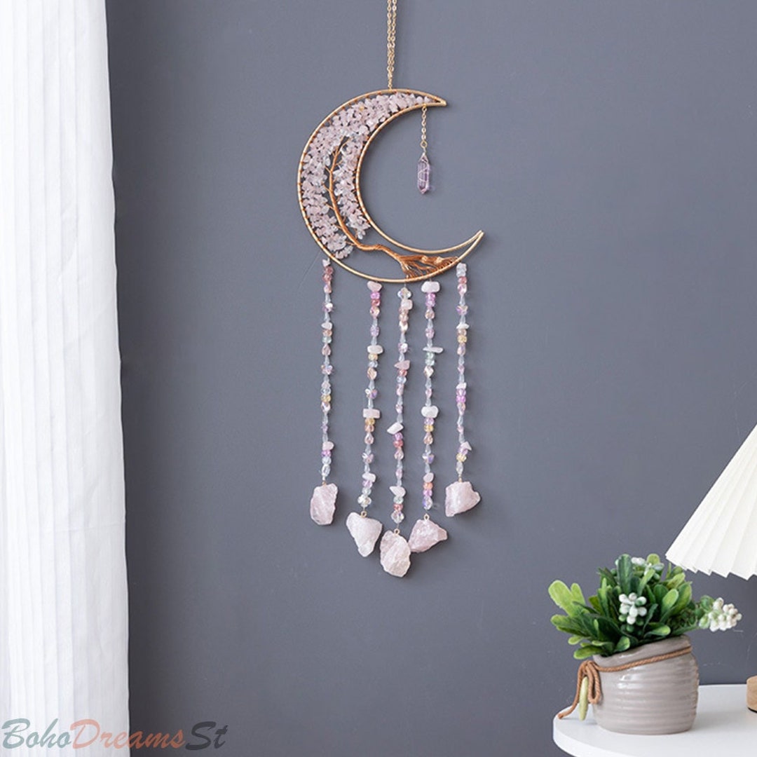 Handcrafted Tree of Life Crescent Moon Dreamcatcher - Etsy