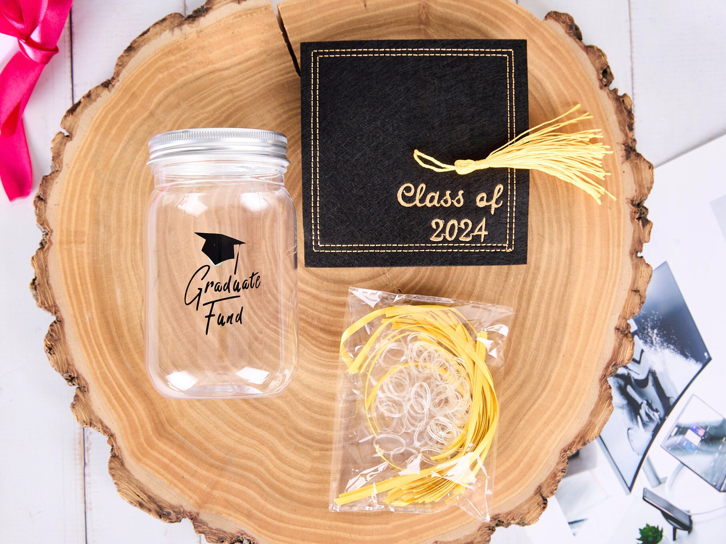 Personalized Graduation Cap Mason Jar Lid,graduation Money Holder ...