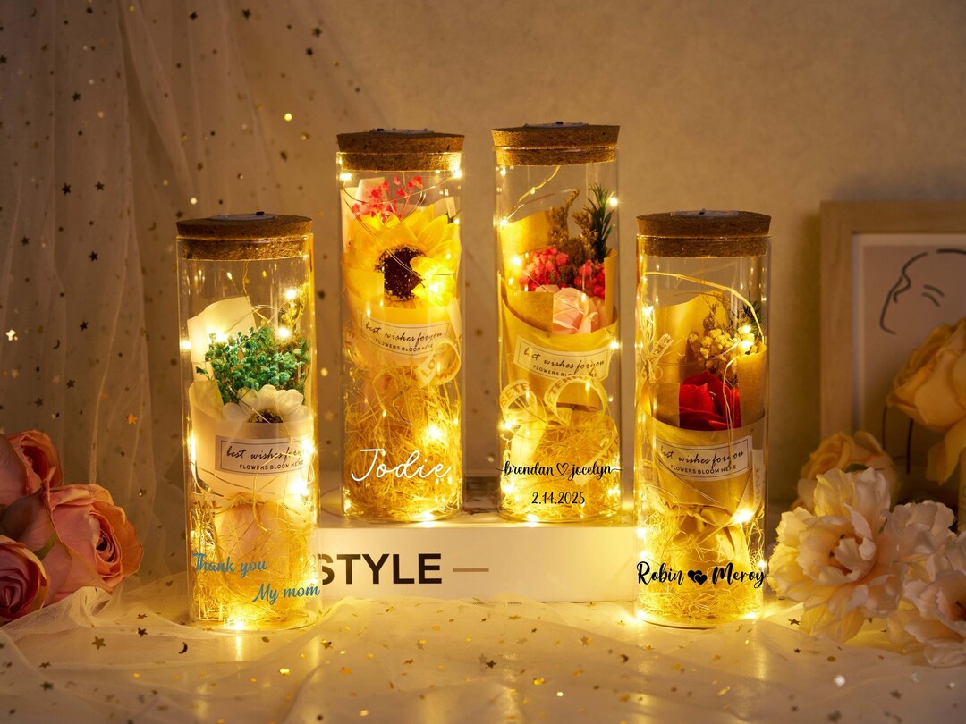Personalized Eternal Rose LED Light,infinity Rose,eternal Flower,rose ...
