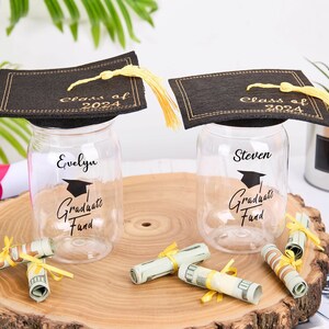 Personalized Graduation Cap Mason Jar Lid,graduation Money Holder ...