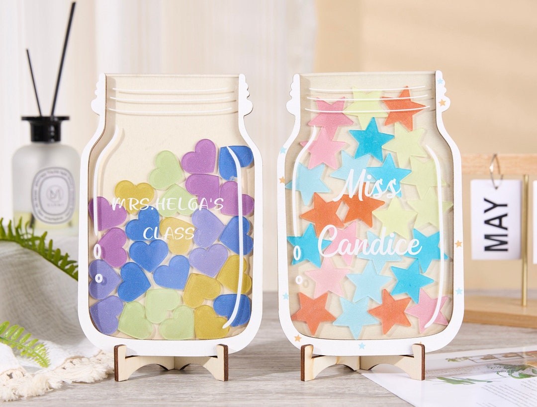 Personalised Star Jar Chore Chart,reward Jar Custom Name Smiley Face ...