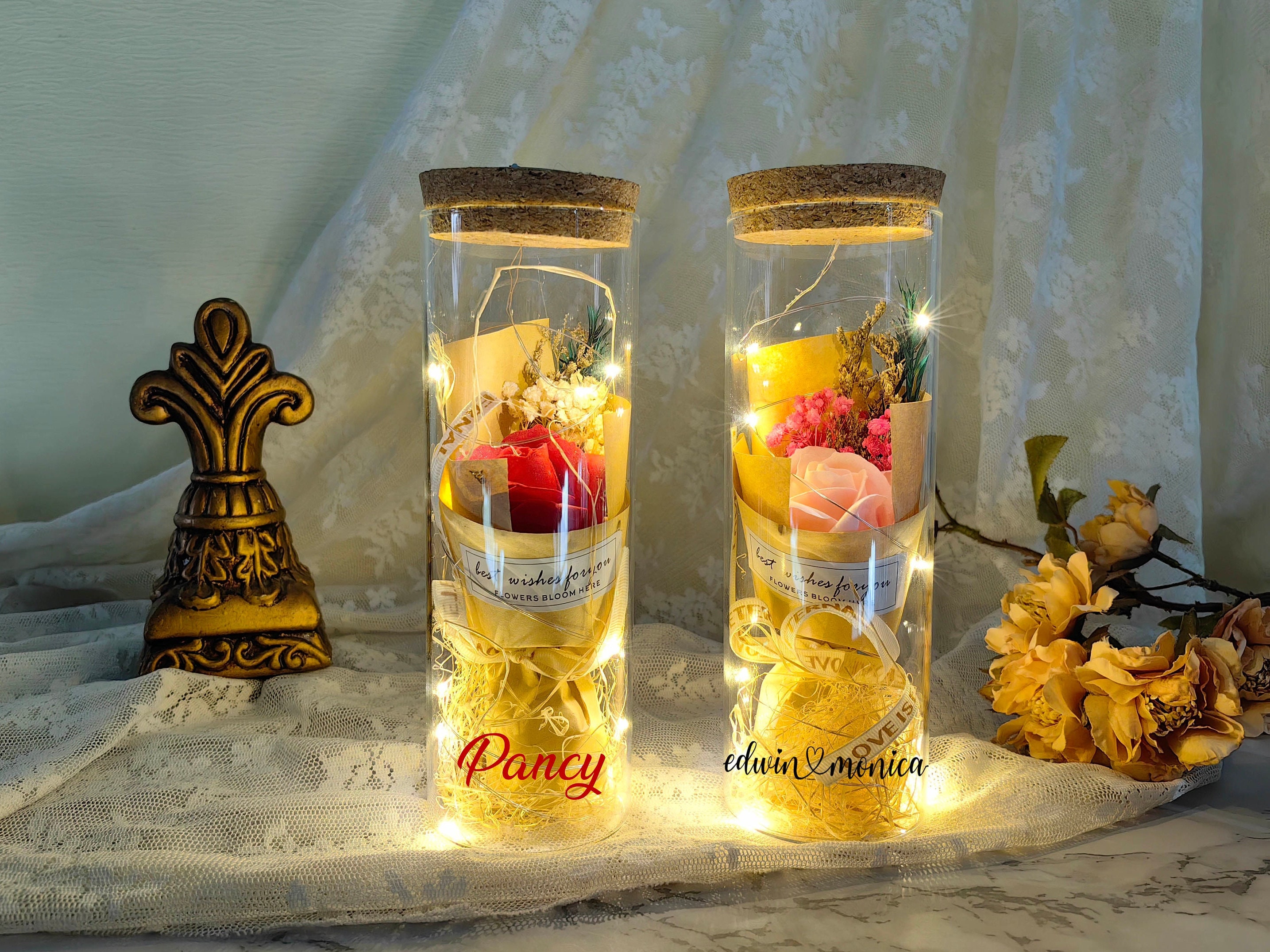 Personalized Eternal Rose LED Light,infinity Rose,eternal Flower,rose ...