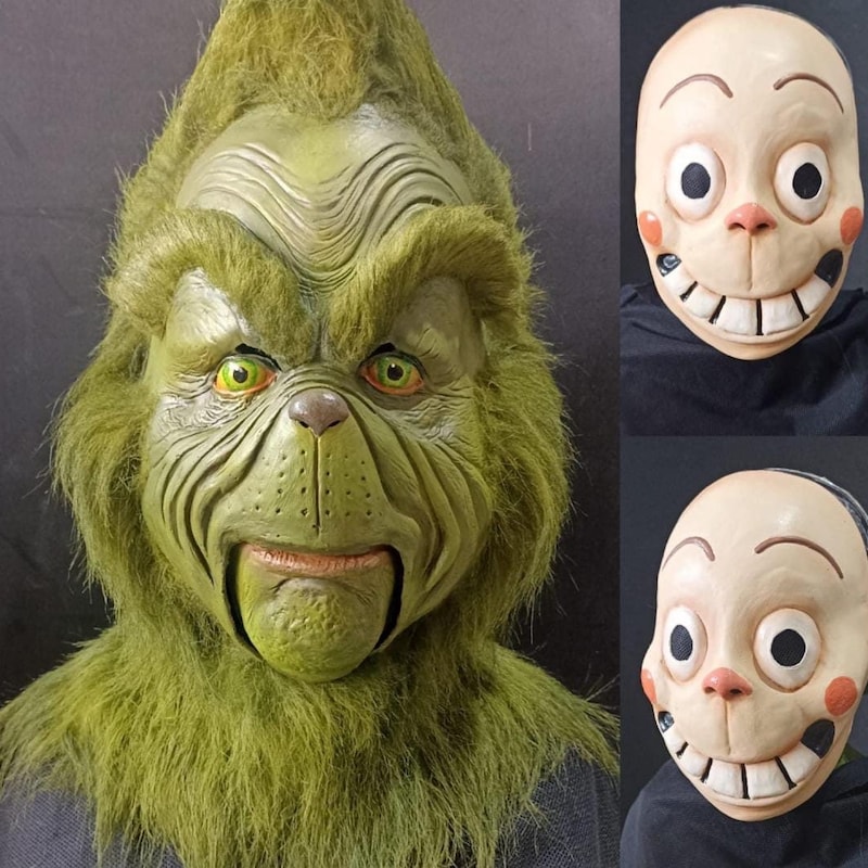 The Grinch Face Mask - Etsy