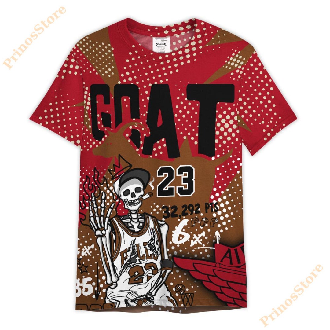 Dunkare Archaeo Brown 5s Shirt, G.O.A.T Streetwear Number 23 Shirt ...