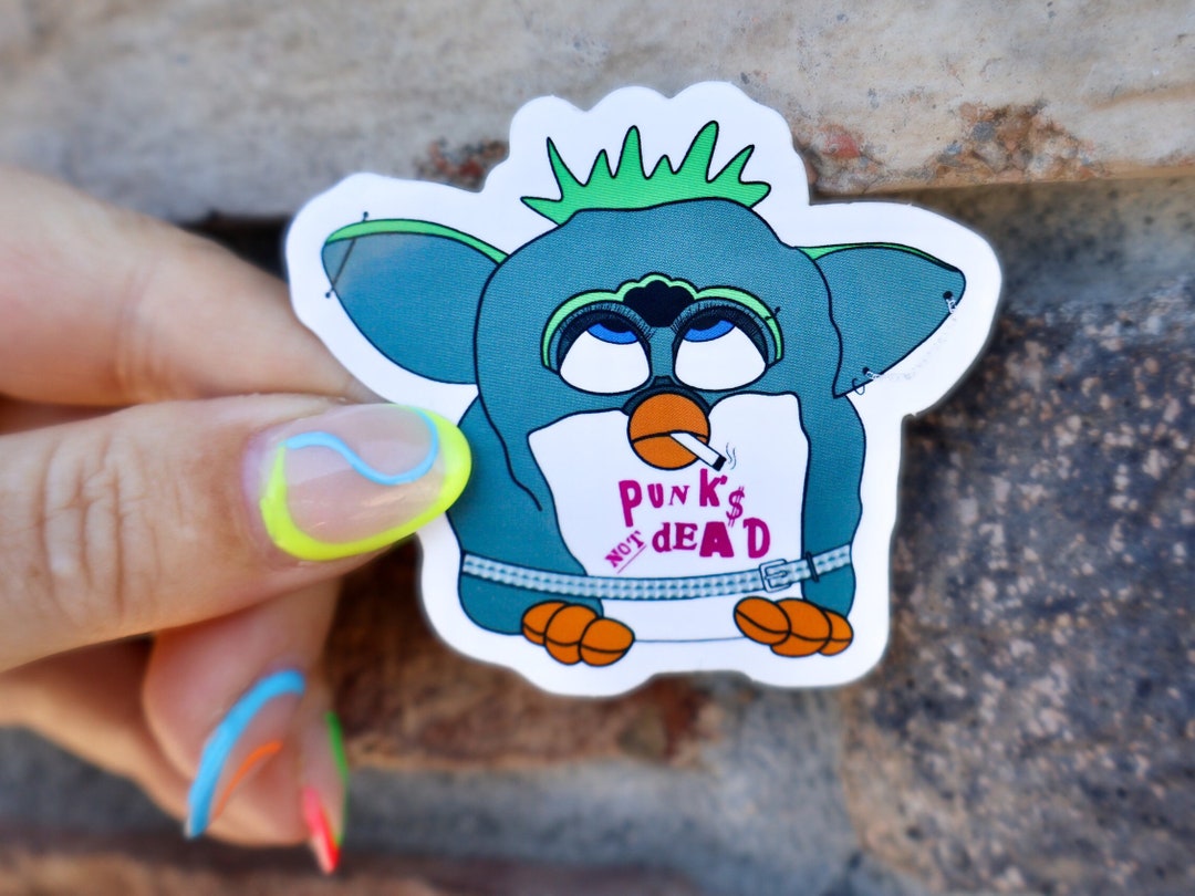 Punk Rock Furby Waterproof Sticker - Etsy