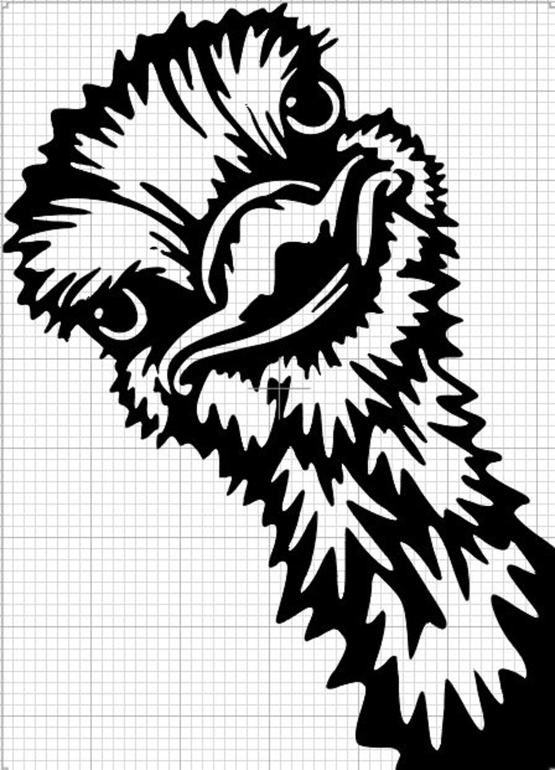 Peeking Ostrich Vinyl Decal free Shipping - Etsy