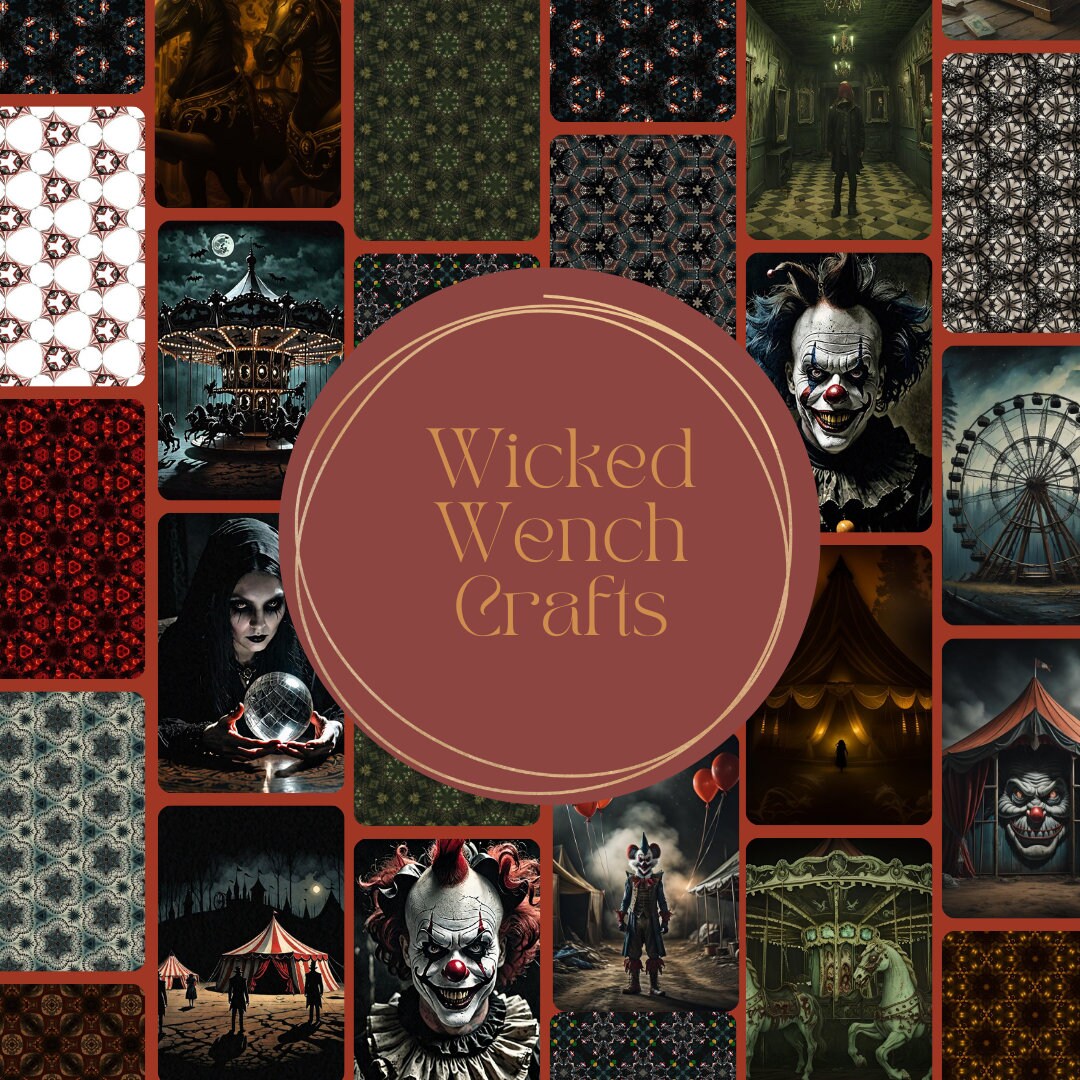 Creepy Circus Journal Kit, Macabre, Spooky, Digital Download, Clowns ...