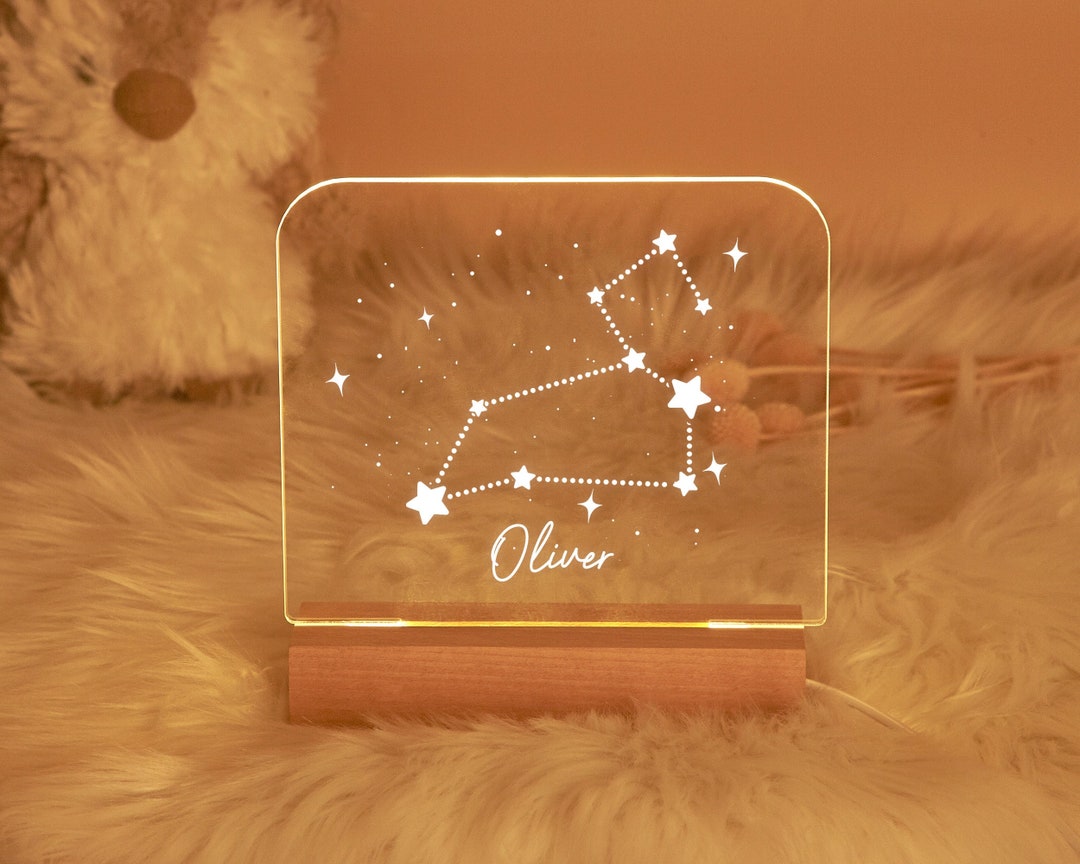 Personalized Baby Name Night Light With Constellation, Baby Birth Gift ...