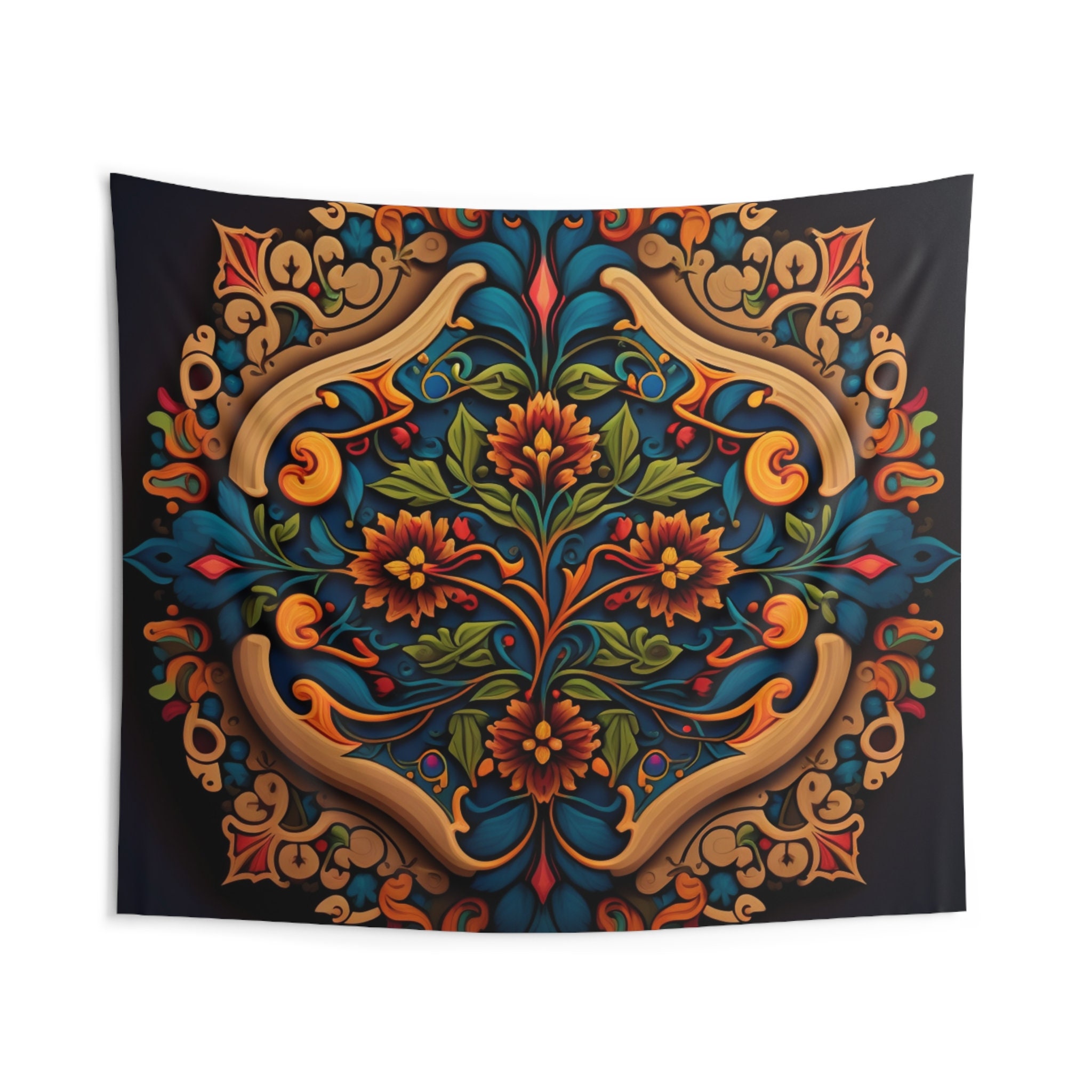 Soulful Zen Colorful Buddhist Tapestry With Hipster Flair Vibrant ...