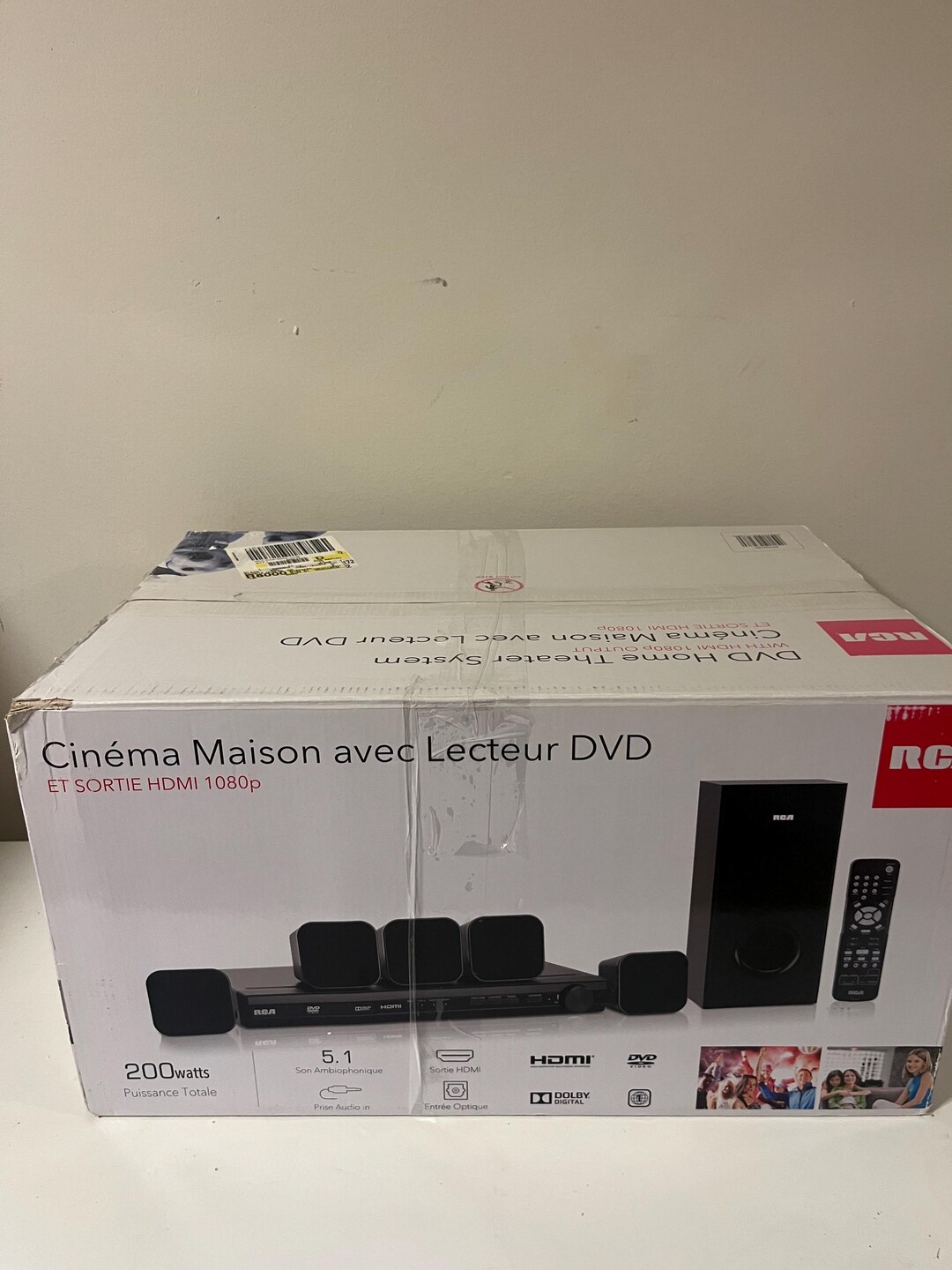 RCA DVD Home Theater System Rtd3276h-subwoofer & 5 Speakers W/remote T ...