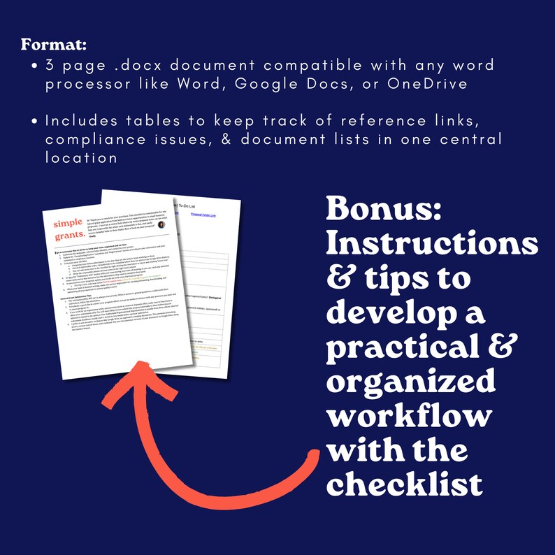 Grant Proposal Checklist | Small Business, Research, Non-profit ...
