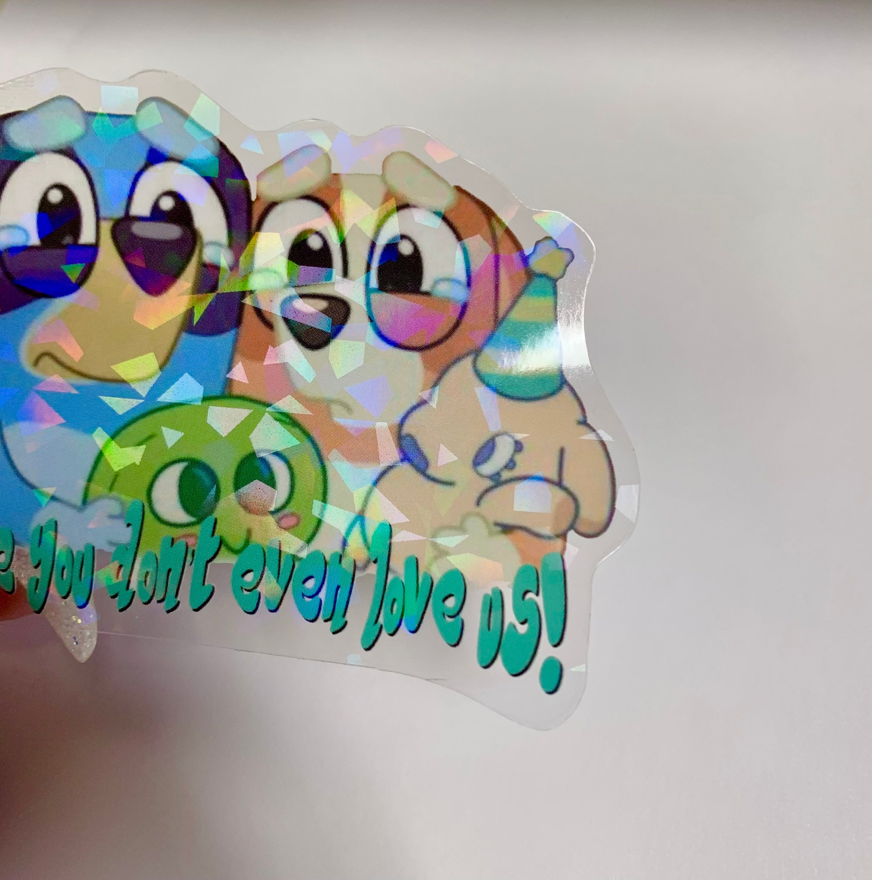 Bluey Sticker Set of 4, Holographic Decals, Bingo Bandit Heeler ...