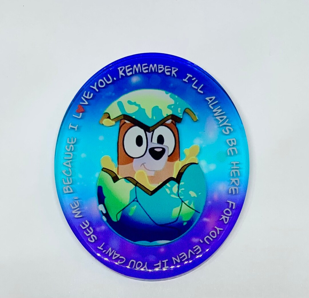 Bluey Fridge Magnet, Bingo Heeler, Mom Mum Love You Quote, Cute ...