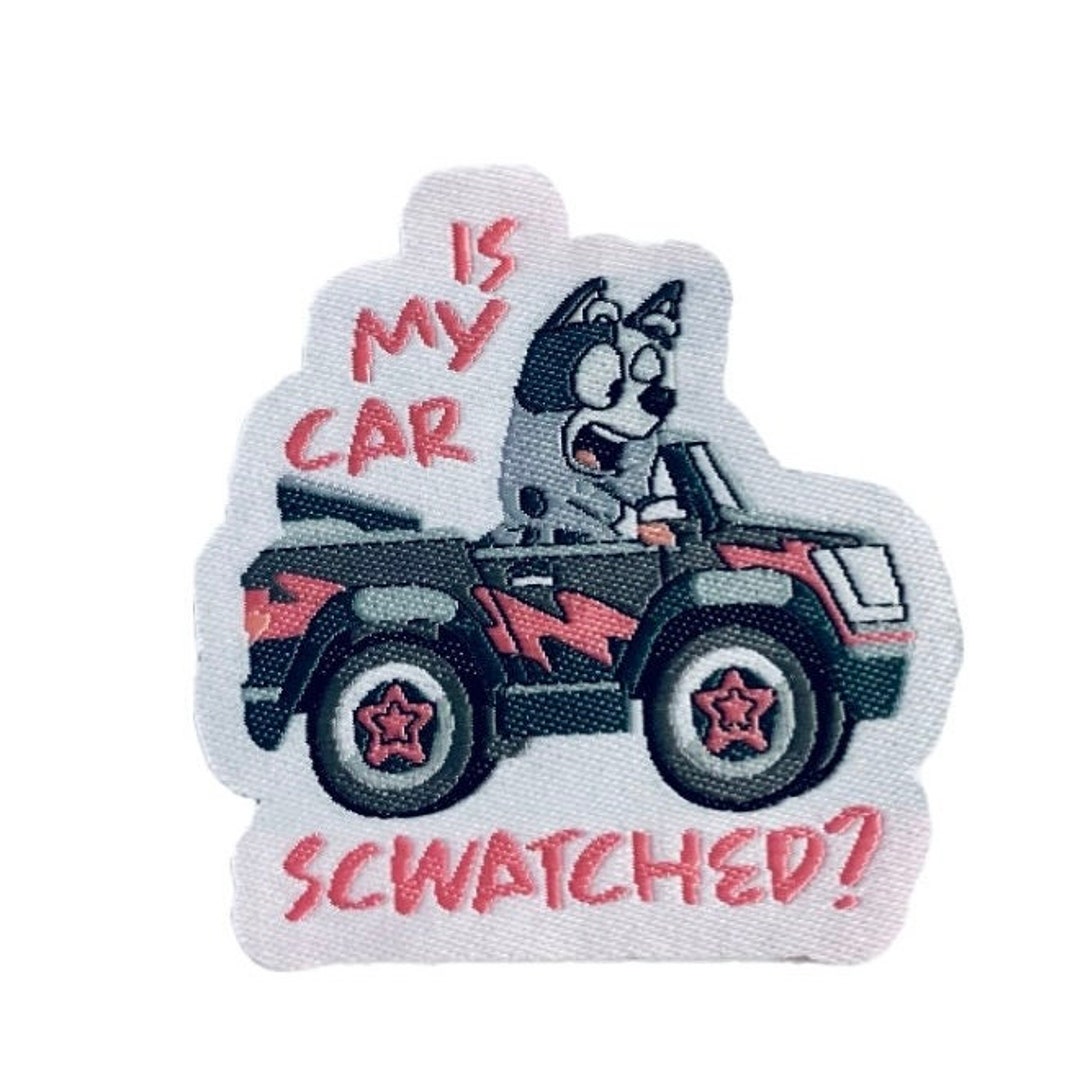 Bluey Muffin Heeler Iron on Patch, 2 is My Car Scwatched Toy Jeep Nice ...
