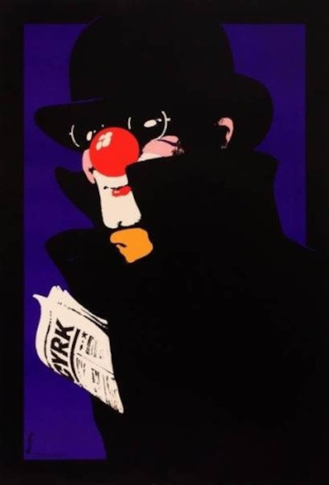 Circus Clown Original Polish Poster From 1986 by Waldemar Swierzy ...