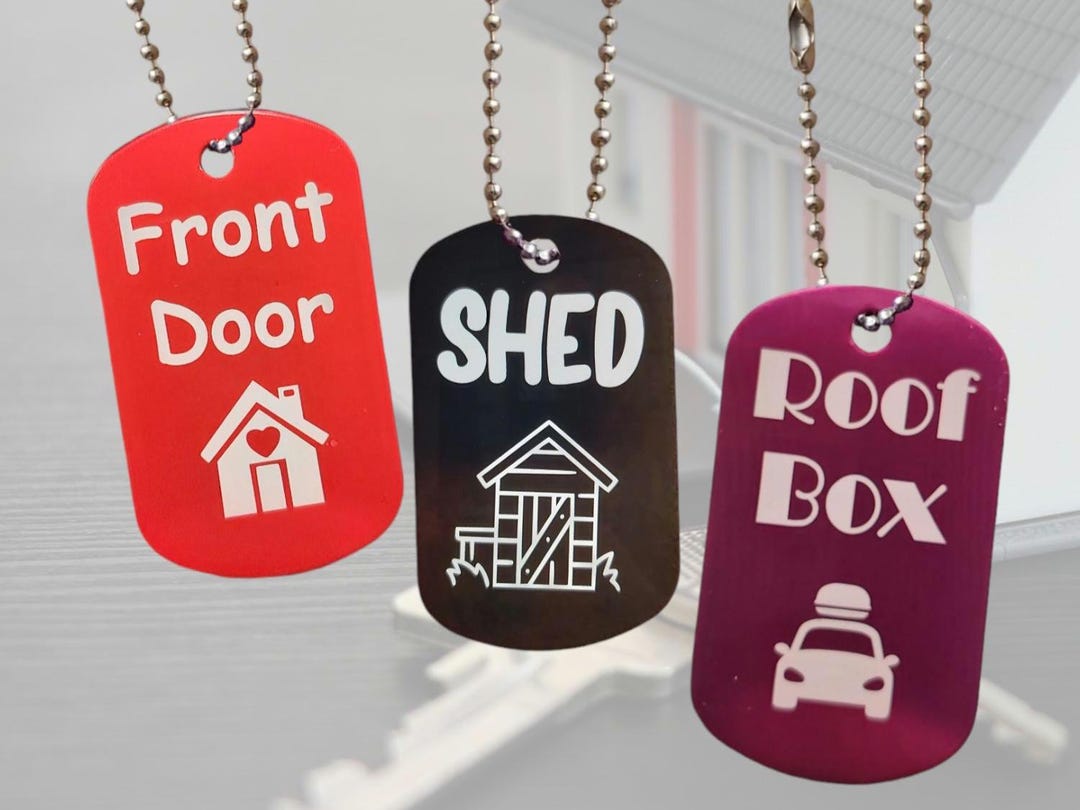Metal Key Tags for Identifying Your Keys. Laser Engraved Metal Key ...