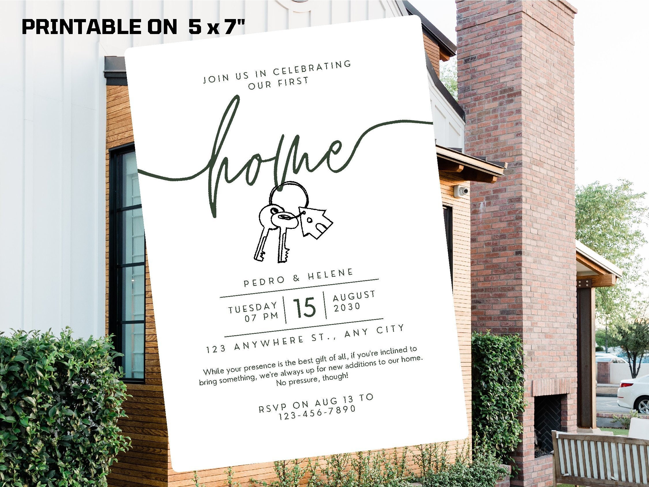 Our First Home Party Invitation, Elegant House Party Digital Invite ...