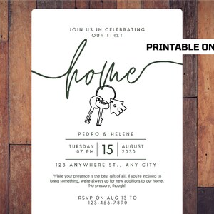 Our First Home Party Invitation, Elegant House Party Digital Invite ...