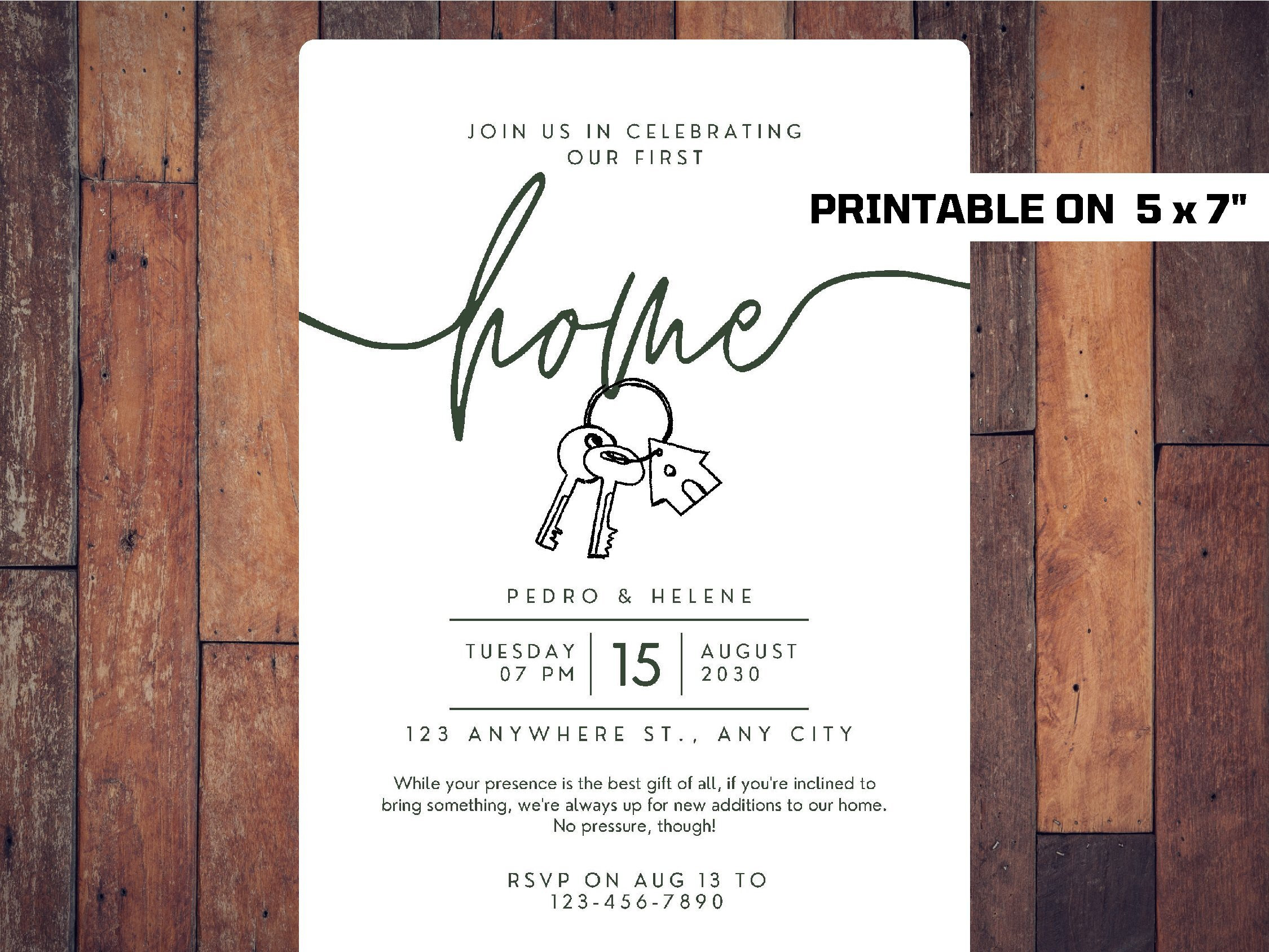 Our First Home Party Invitation, Elegant House Party Digital Invite ...