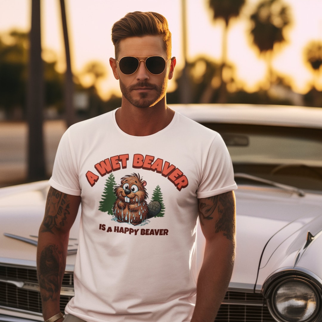 Funny Beaver T-shirt, Cute Beaver - Etsy