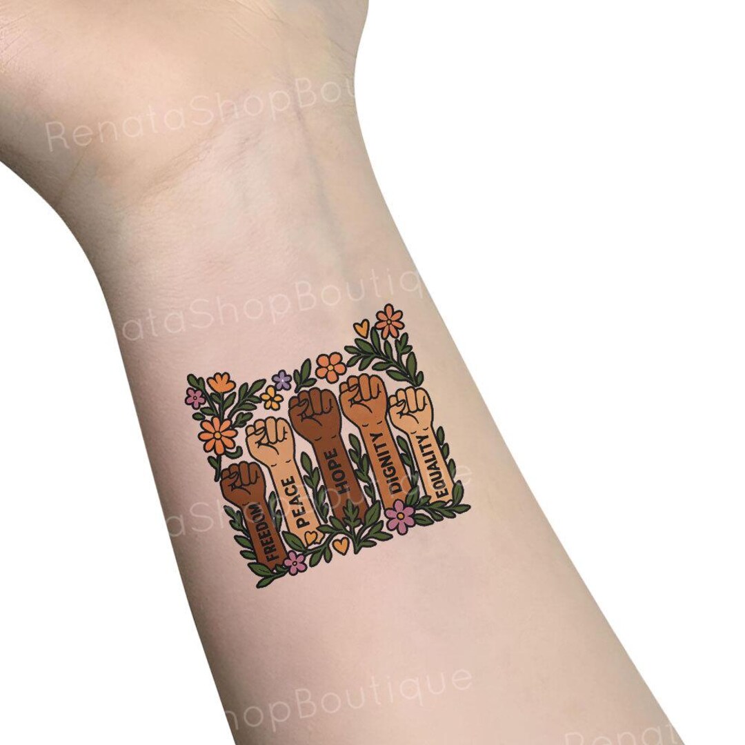 Neutral Resist Protest Temporary Tattoo: Political Activist Statement ...