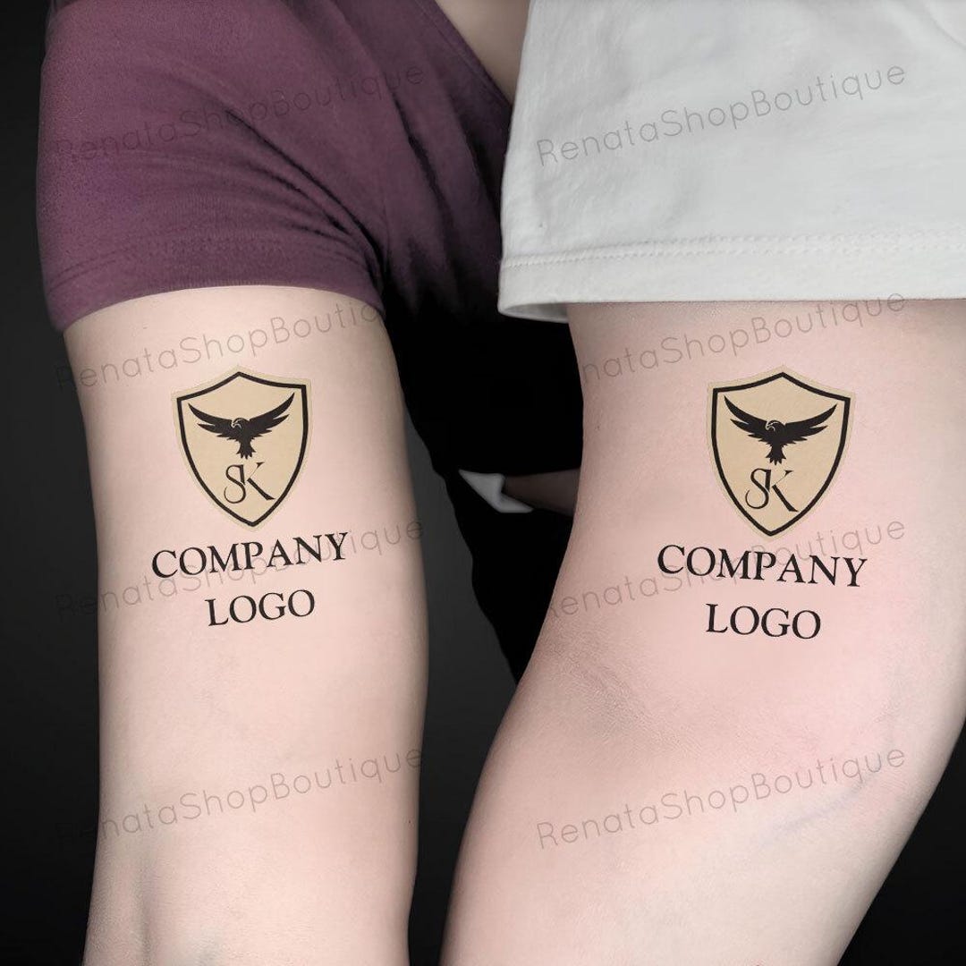 Personalized Business Logo Temporary Tattoos: 2-inch Custom Team ...