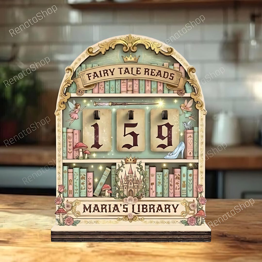 Personalized Fairy Tale Book Tracker, Princess Reading Goal Counter - Etsy