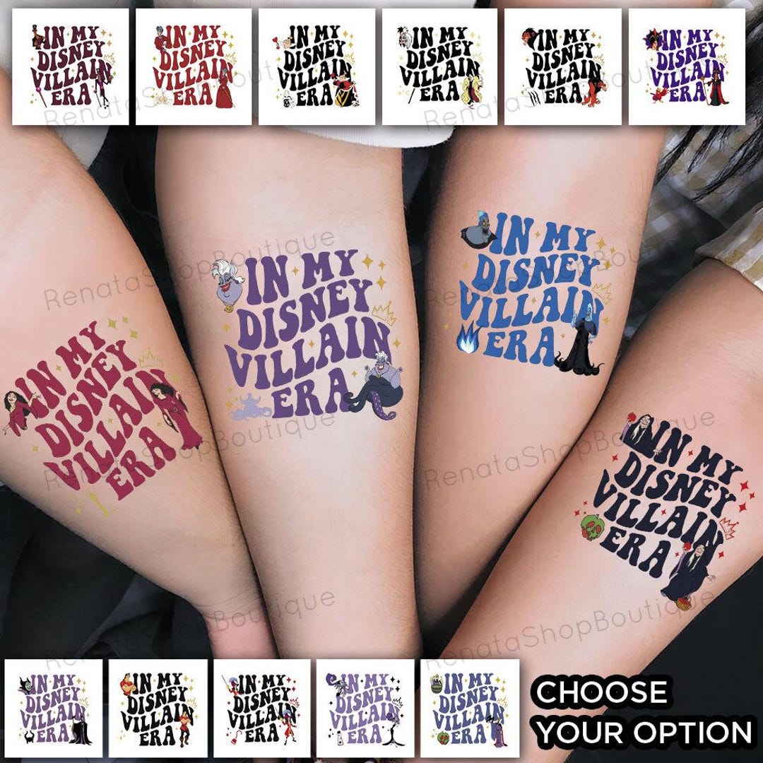 Villain Vibes Temporary Tattoos: Halloween Party Favors, Bad Witches ...
