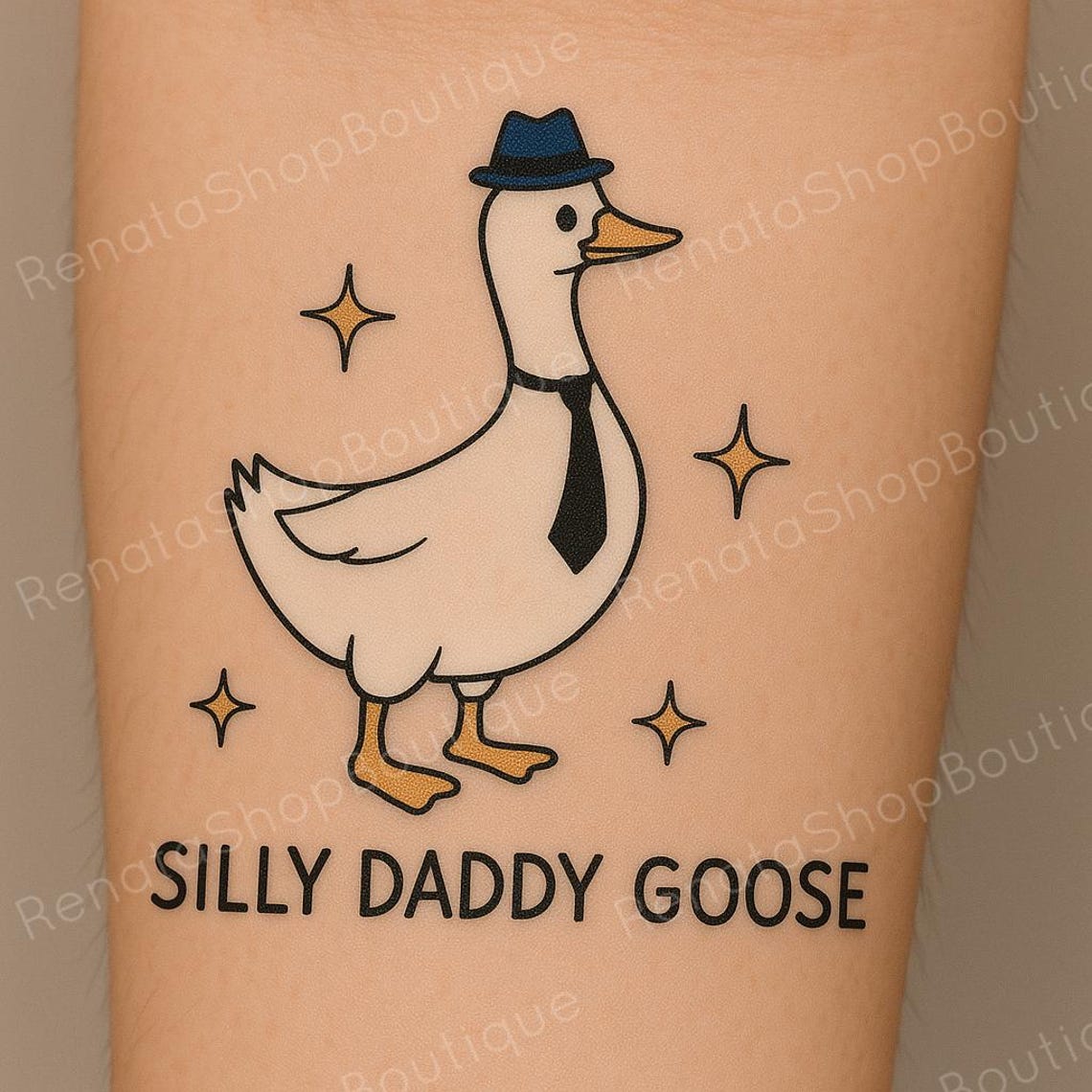 Mrs. Silly Goose Bride Temporary Tattoo, Married Couple Matching Tattoo ...