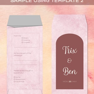 Money Envelope Templates Drag and Drop Canva Frame Templates - Etsy