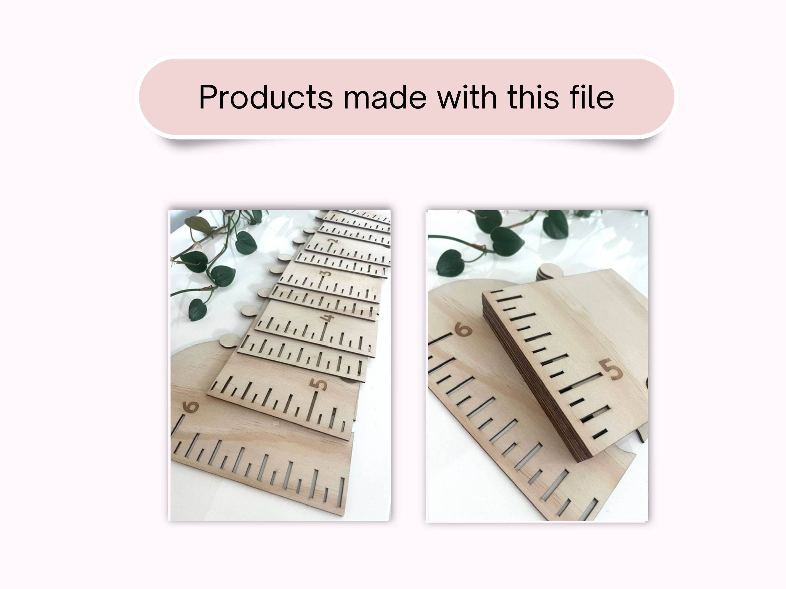 6 Foot Growth Chart SVG Bundle: Puzzle Piece Wall Ruler (digital ...