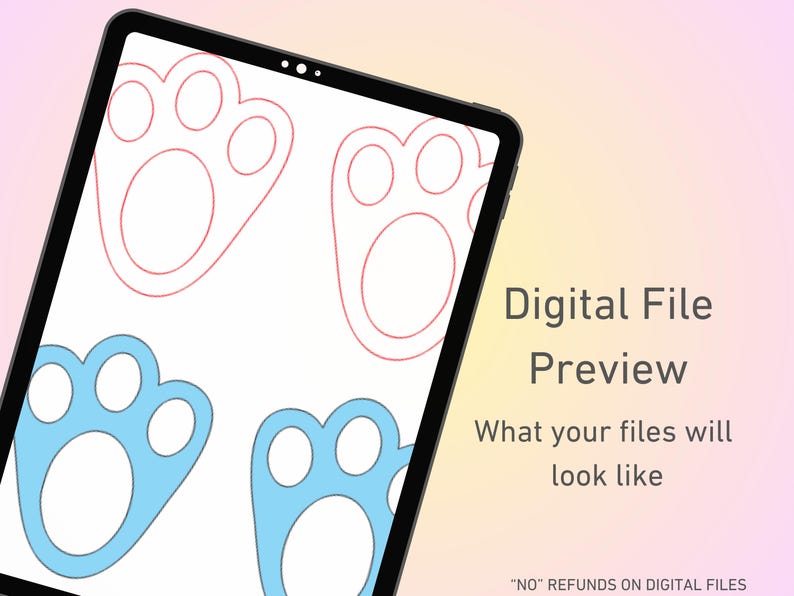 Easter Bunny Paw Footprint Stencils SVG | Rabbit Tracks Cut Files ...