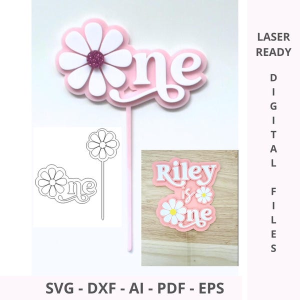 Daisy is One Cake Topper - Etsy Australia