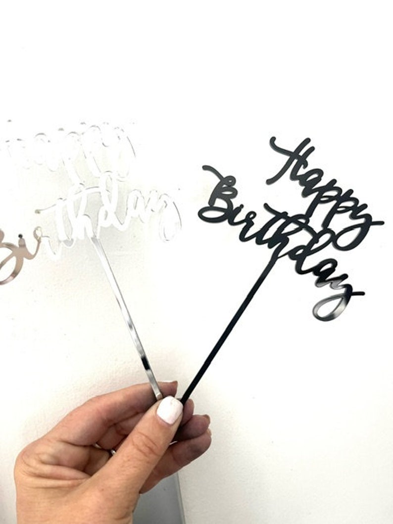 Happy Birthday Cake Topper SVG: Laser Cut Files Glowforge (digital ...