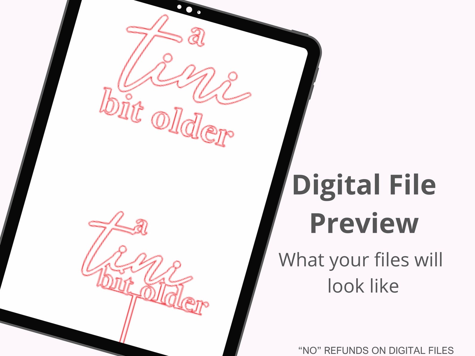 A Tini Bit Older Cake Topper and Cake Charm Bundle SVG | Digital ...