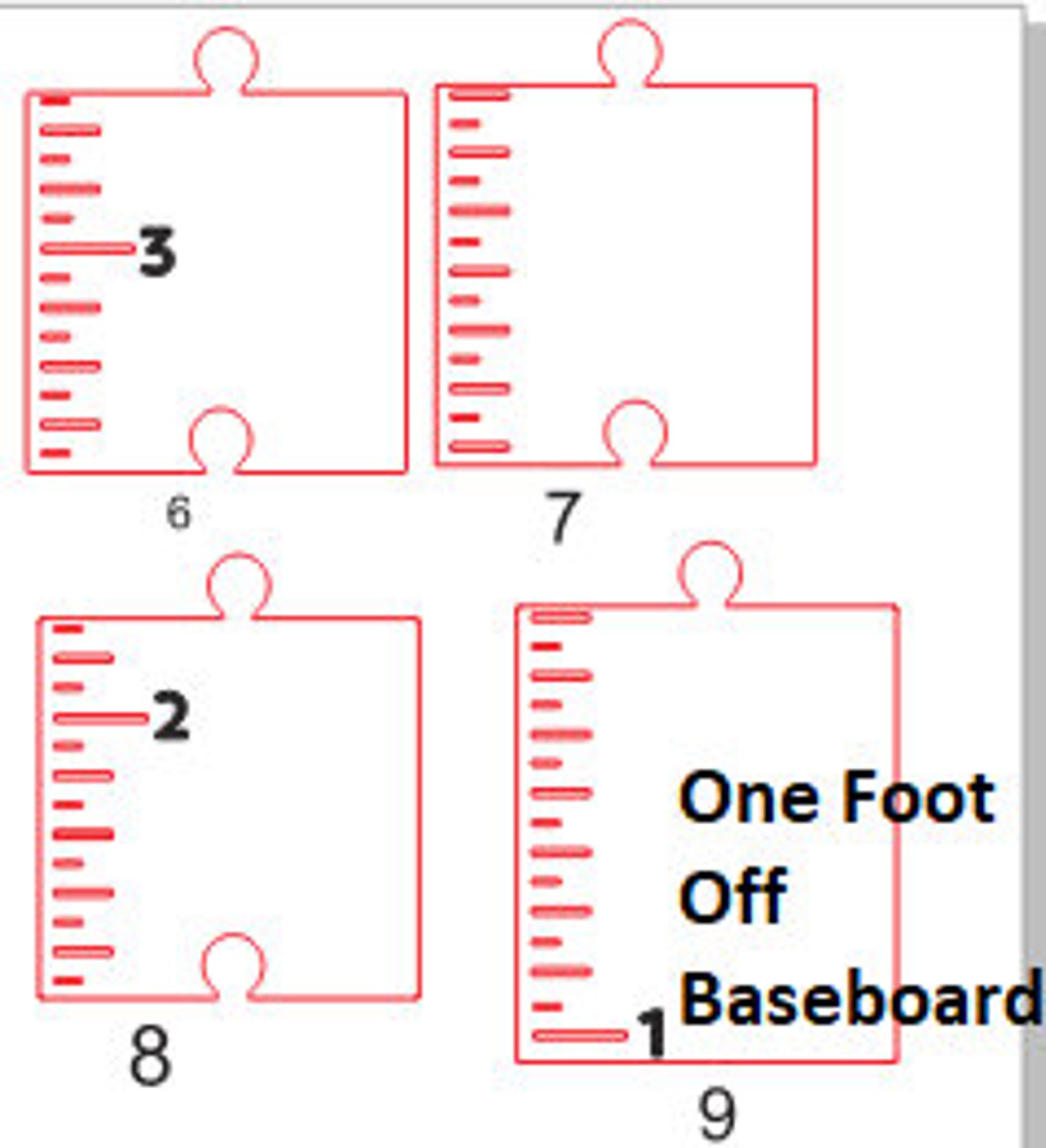 6 Foot Growth Chart SVG Bundle: Puzzle Piece Wall Ruler (digital ...