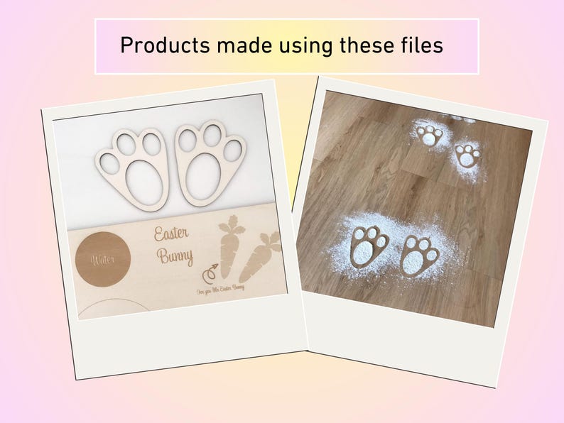 Easter Bunny Paw Footprint Stencils SVG | Rabbit Tracks Cut Files ...