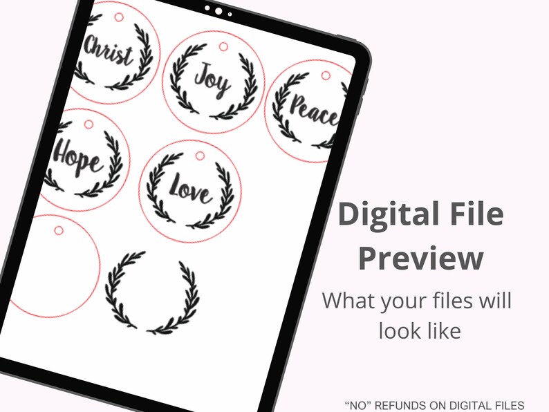 Advent Calendar Candle Tags SVG Bundle | Tags Christ Hope Peace Joy ...