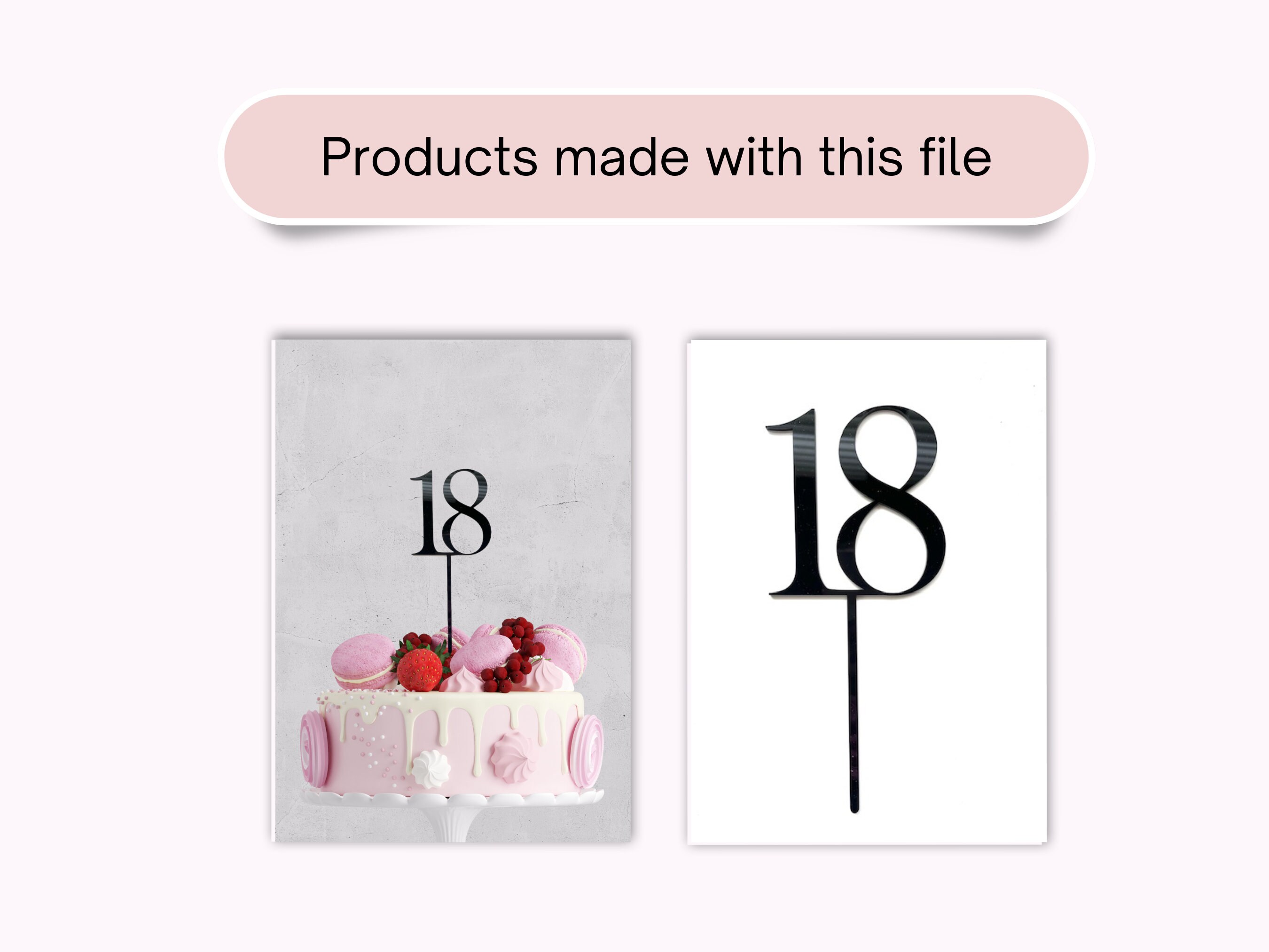 18th Birthday Cake Topper SVG - Celebrate in Style With Laser Cut File ...