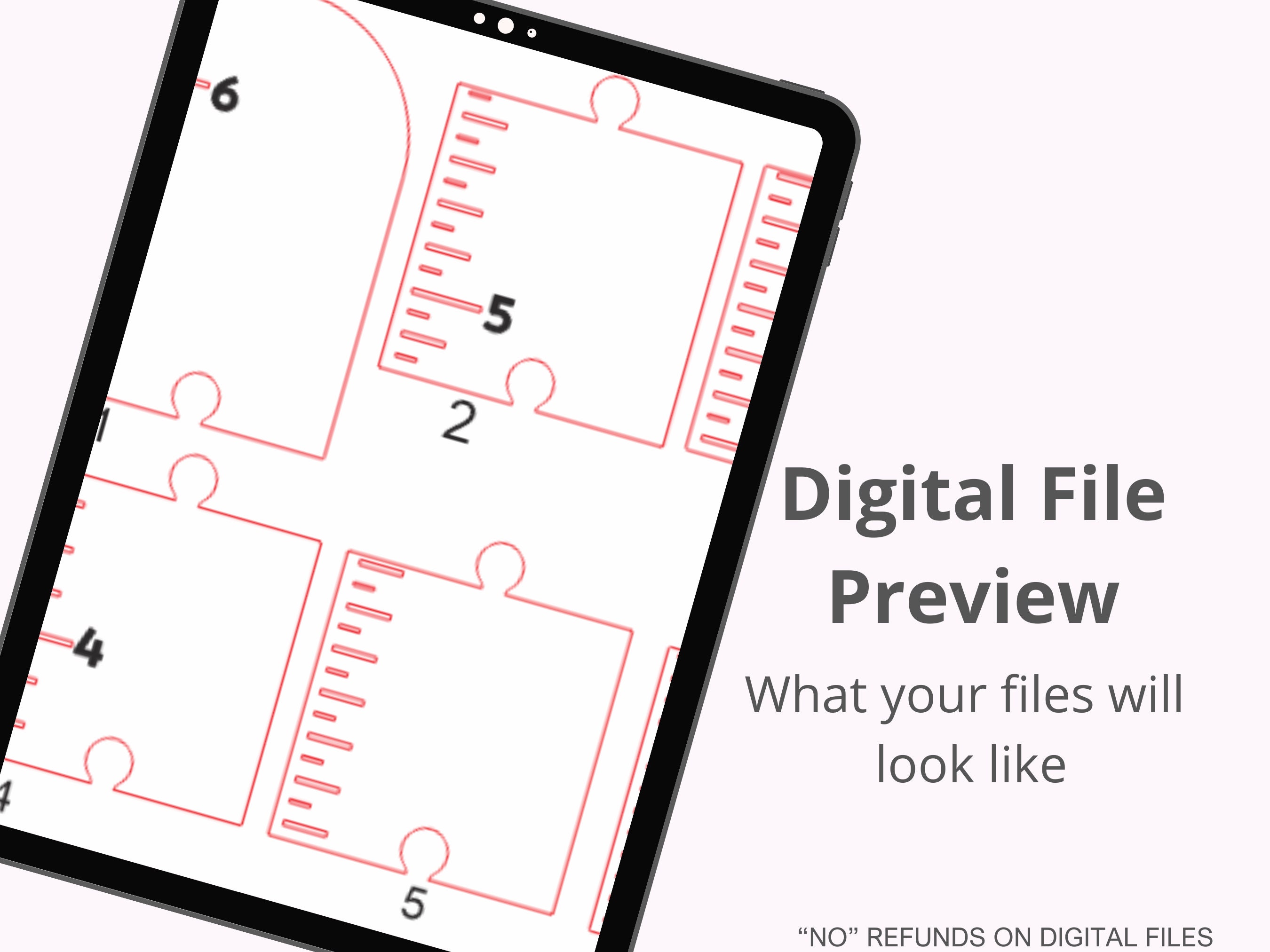 6 Foot Growth Chart SVG Bundle: Puzzle Piece Wall Ruler (digital ...