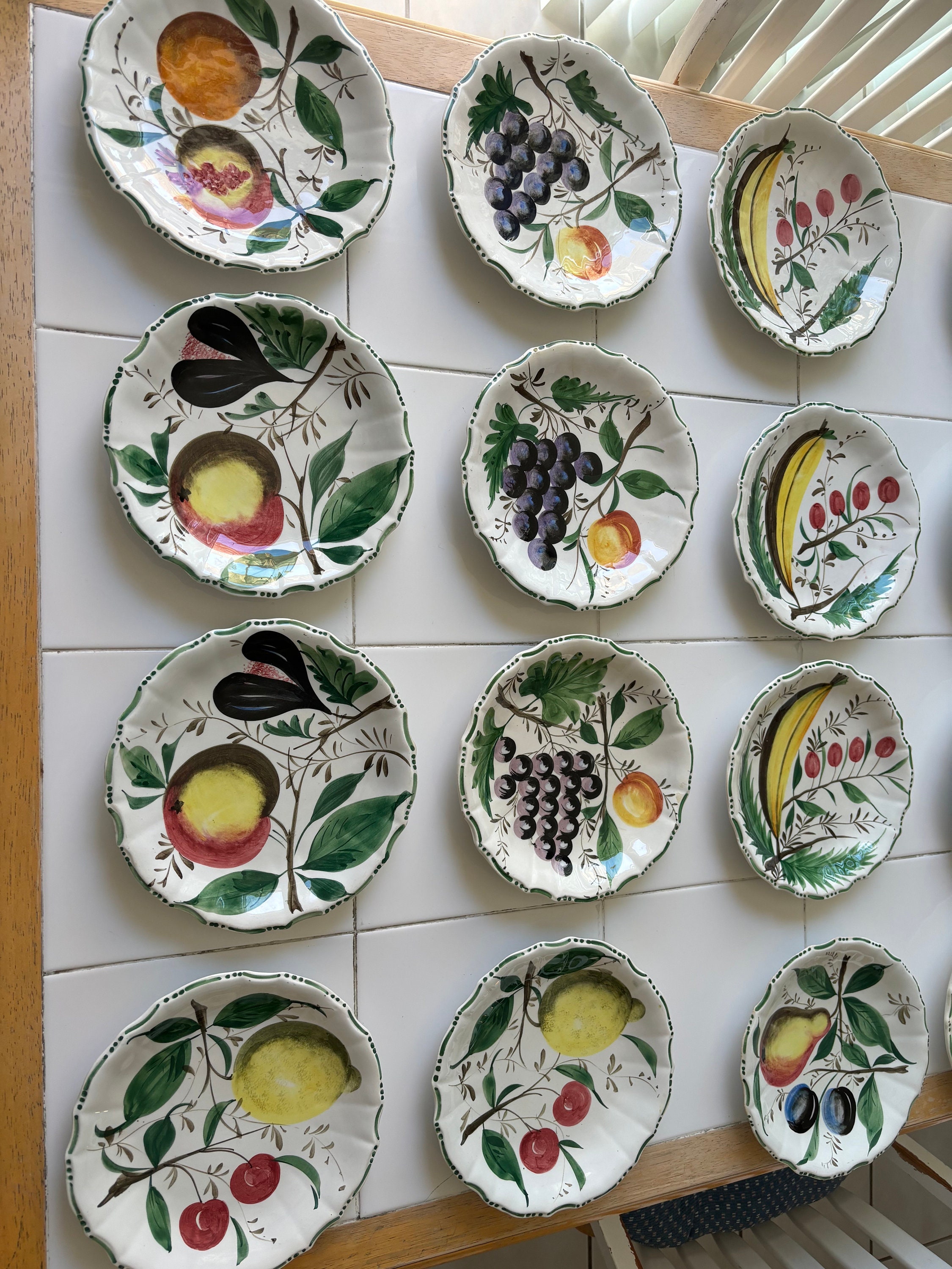 Set of 17 Hand Painted Plates From Italy - Etsy