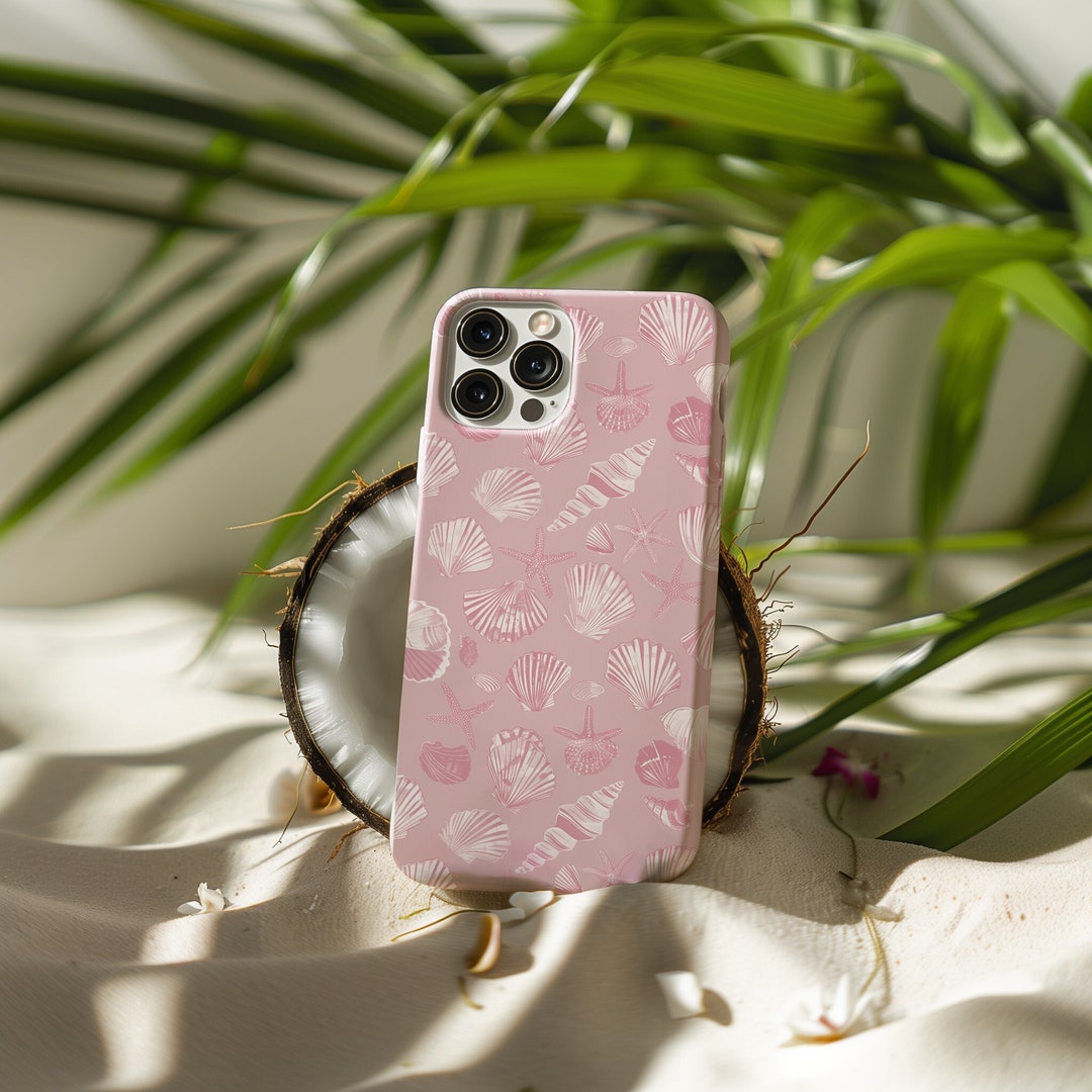 Pink Seashell Phone Case, Beachy Collage Phone Case, Summer Aesthetic Phone Case, Phone Case ...