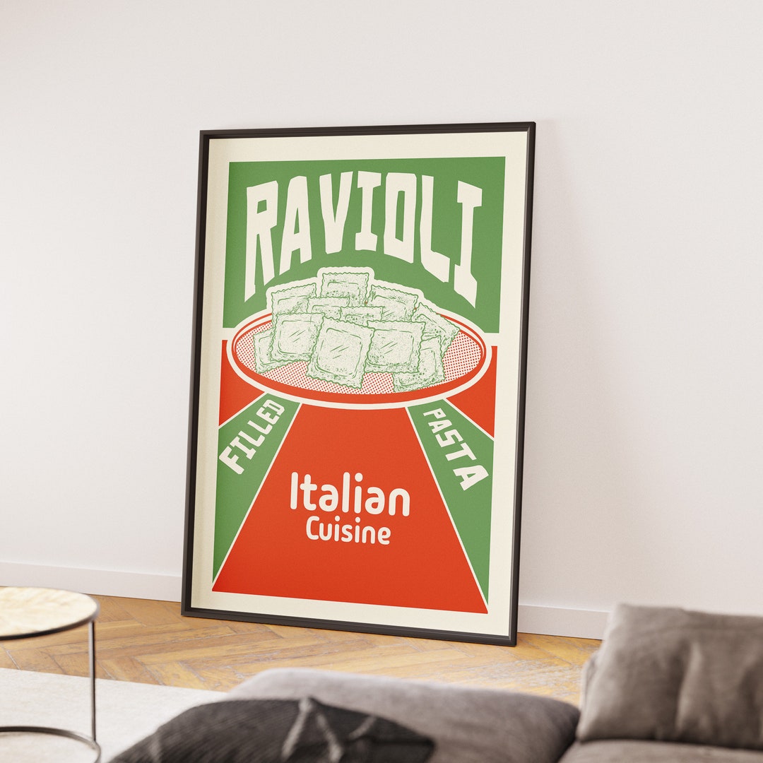 Italian Food Culture Ravioli Wall Art Authentic Vintage - Etsy