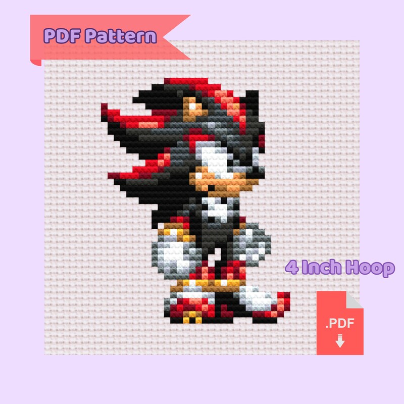 Shadow the Hedgehog Crochet Pattern - Etsy