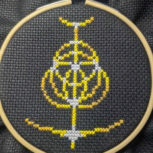 Elden Ring Symbol Cross Stitch Pattern | Small | 4 Inch Hoop | Beginner ...