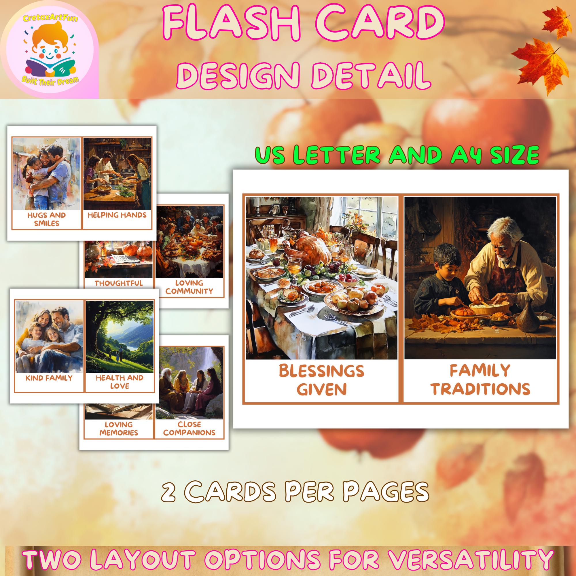 Thanksgiving Flash Card, 70 Unique Thankfulness and Gratitude Card ...