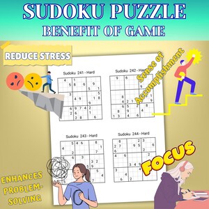 360 Challenging 9x9 Sudoku Puzzles for Adults | Easy, Medium, Hard ...