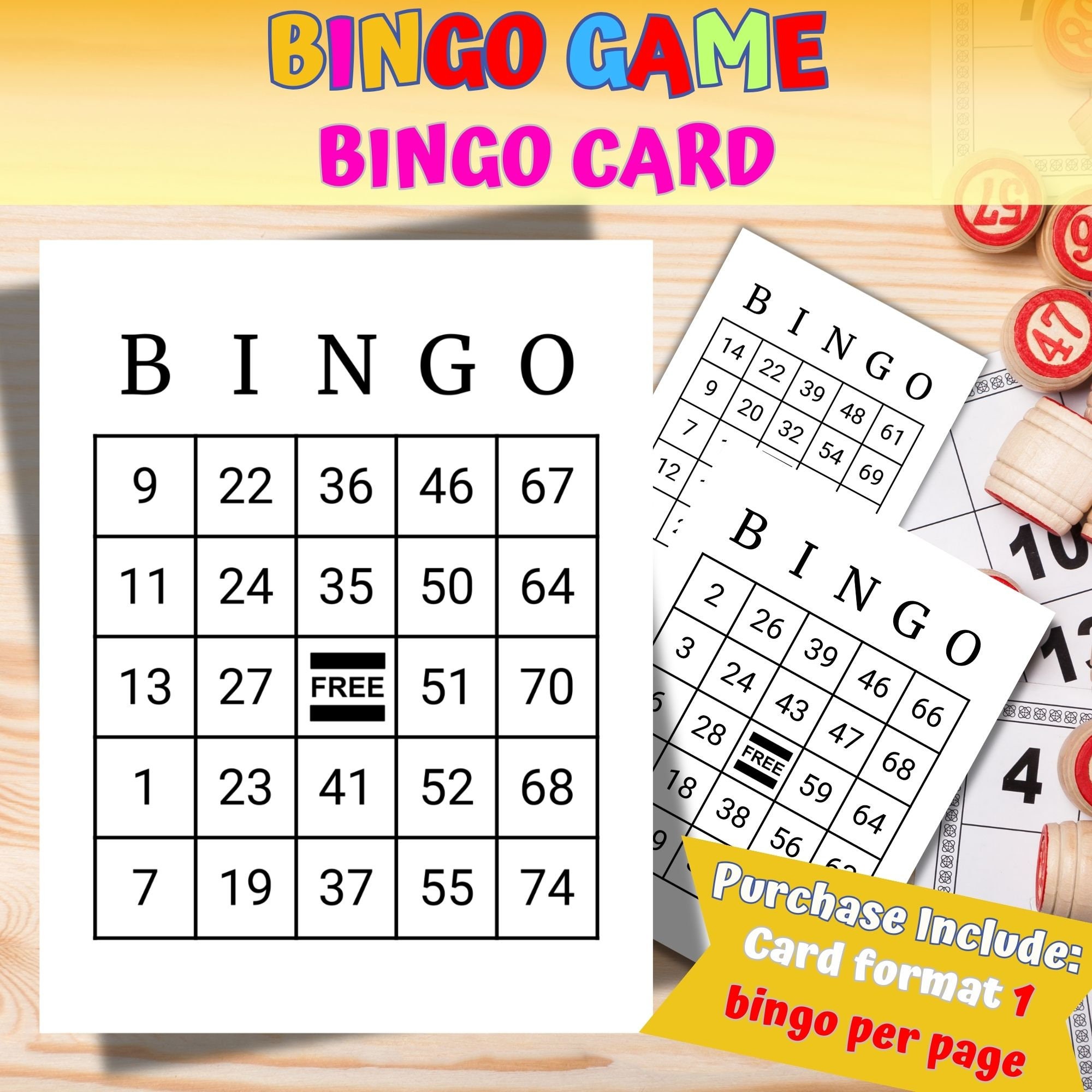 826 Numerical Bingo Cards for All Ages | Large and Simple Bingo | Game ...