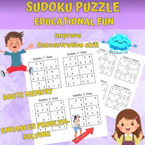 Printable Sudoku 6x6 for Kids | 240 Puzzles With Solutions | Easy ...