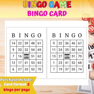 826 Numerical Bingo Cards for All Ages | Large and Simple Bingo | Game ...